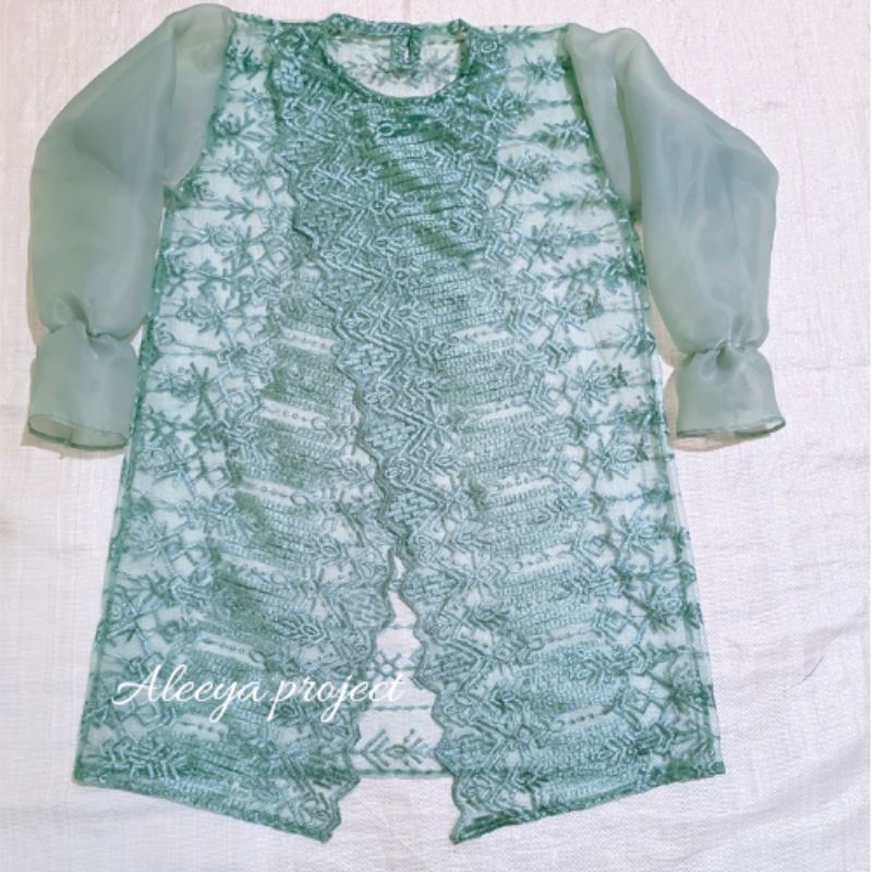 Jual Zize Outer Brukat Etnik Organza / Tunik Brukat / Baju hari raya ...