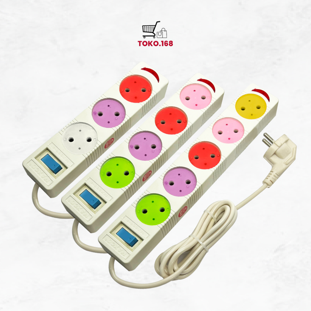 Jual Multi Portable Socket // Colokan 3, 4 , 5 Lubang Socket panjang 1. ...
