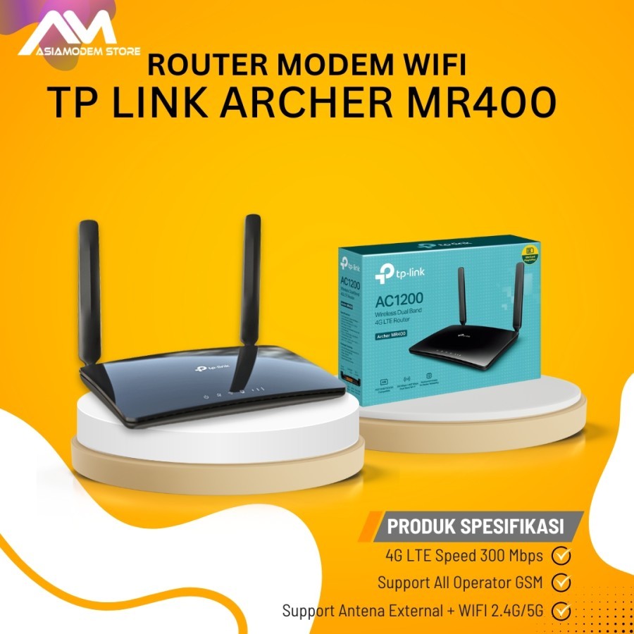 Jual TPLink Archer MR400 AC1200 Router WIFI 4G LTE Dual Band 300Mbps ...