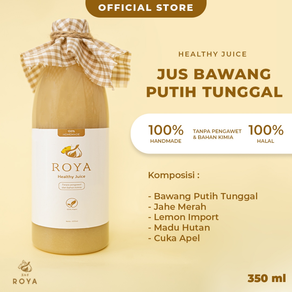 Jual ROYA Jus bawang putih tunggal 600ml GARANSI RESMI - JaheMerah ...