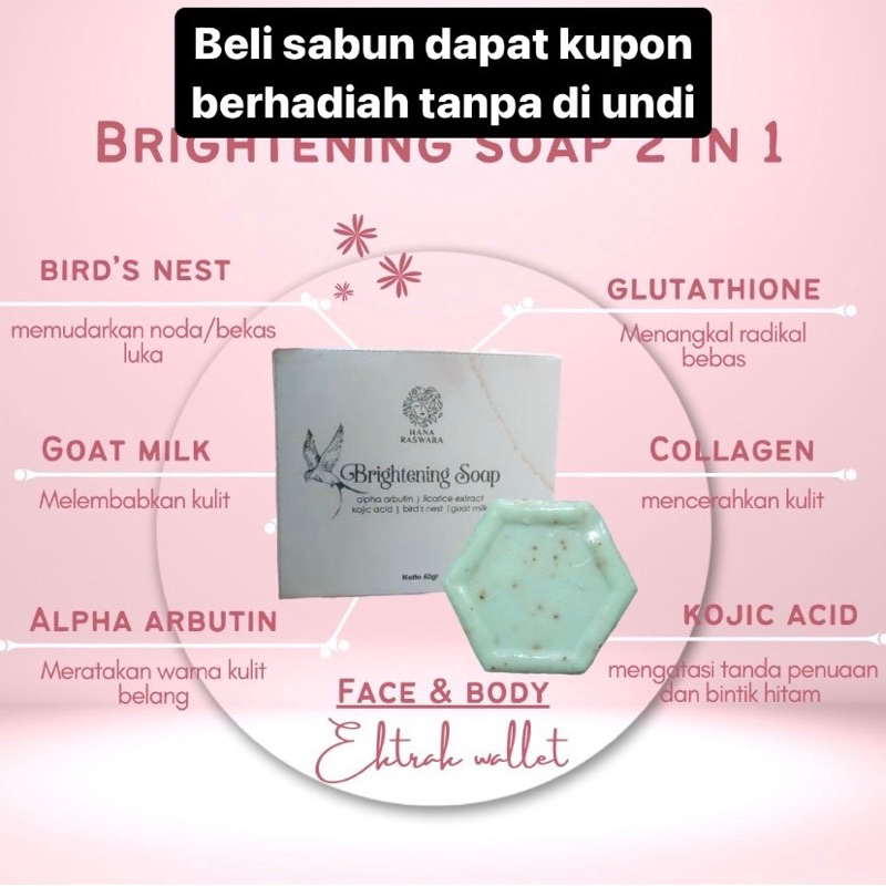 Jual SABUN VIRAL HANARASWARA ORI BRIGHTENING SOAP 2 IN 1 (PRE-ORDER ...