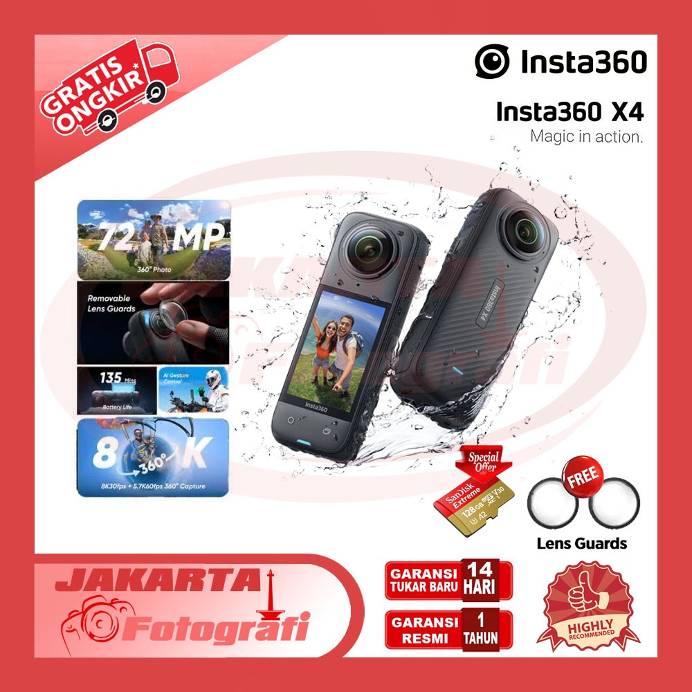 Jual Insta360 X4 Ultimate 360° 8K Camera Action Cam Insta 360 ONE X4 | Shopee Indonesia