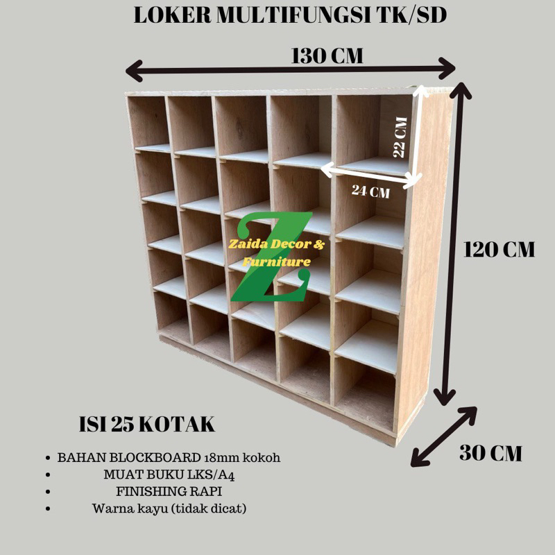 Jual wooden Loker Rak display untuk toko penyimpanan buku untuk anak TK ...