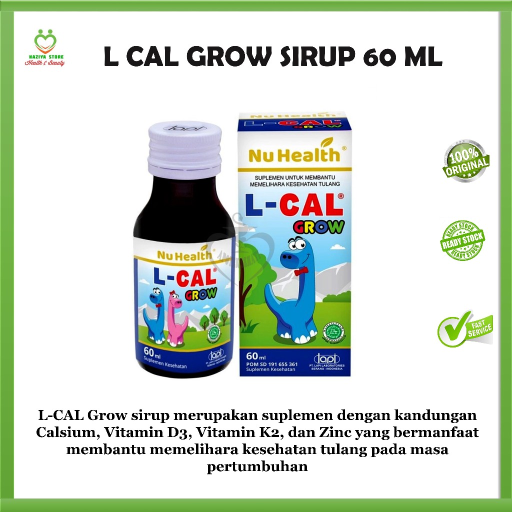 Jual L-Cal Grow Sirup Multivitamin Kalsium Pertumbuhan Tulang Pada Anak ...