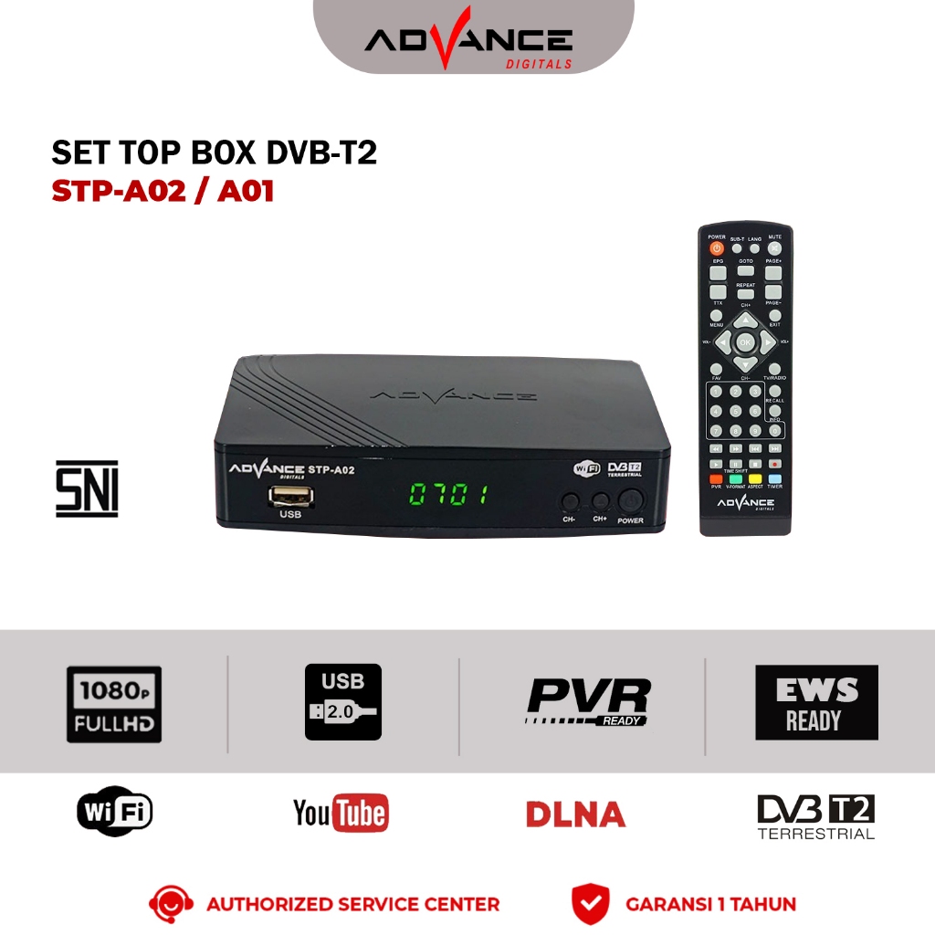 Jual Advance Set Top Box TV Digital Receiver Penerima Siaran Full HD/ STB Wifi Bisa Youtube DVB ...