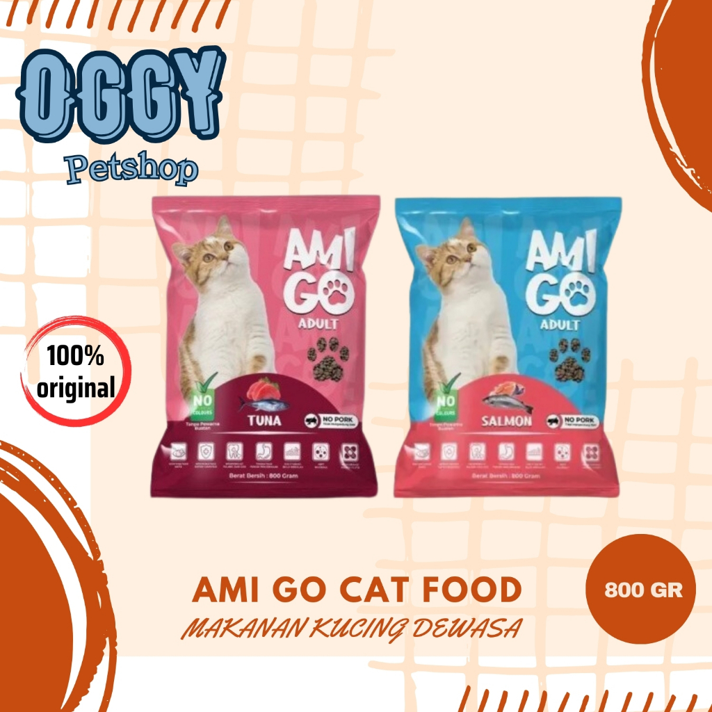 Jual Ami go Makanan Kucing Dewasa Amigo Cat Food Freshpack 800 gr ...