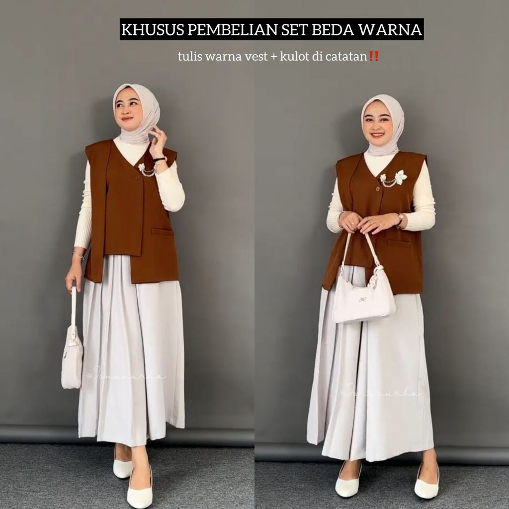 Jual Hanni Vest Outer Rompi Wanita - Atasan Luaran Oversized - Atasan ...