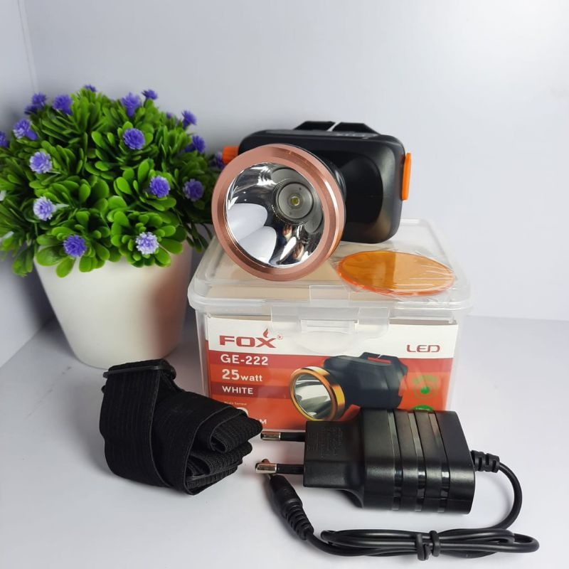 Jual Headlamp head lamp lampu senter kepala FoX super sepeda hiking ...