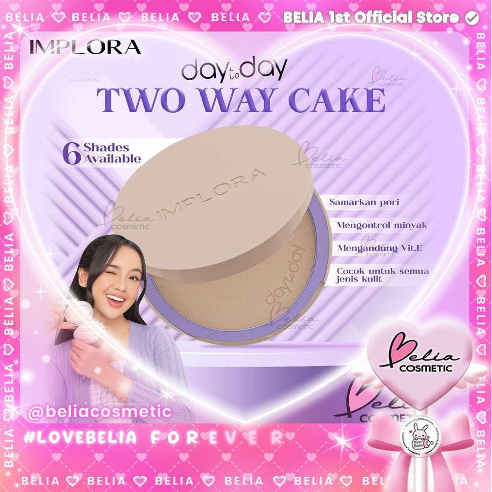 Jual BELIA IMPLORA Day to Day Two Way Cake | TWC | Powder Foundation ...