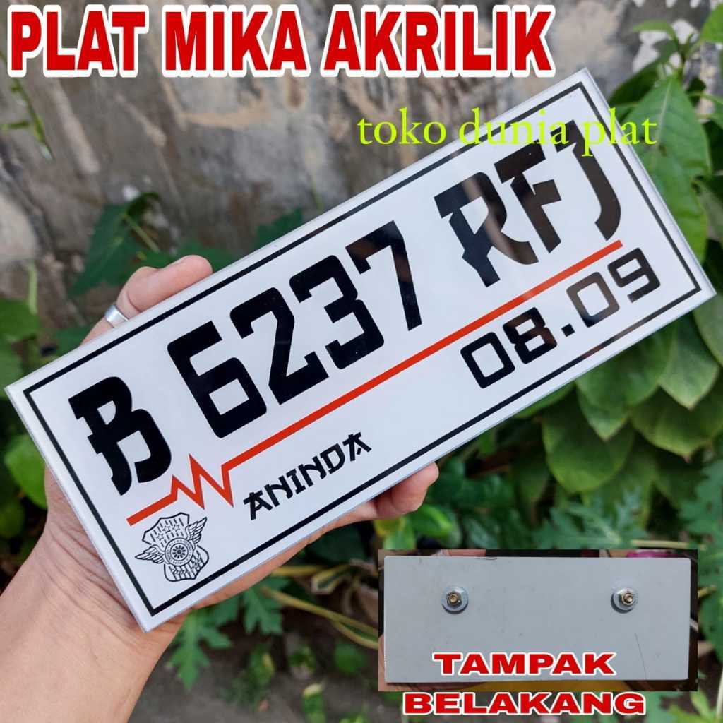 Jual Plat Nomor Motor Akrilik Pelat nomer motor acrylic custom ukuran ...
