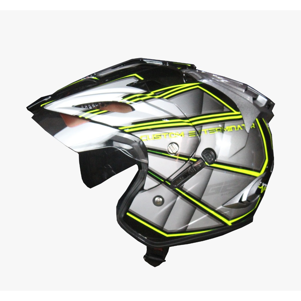Jual HELM G2 EXTERMINATOR 2 KACA_Helm double visor pria wanita | Shopee ...