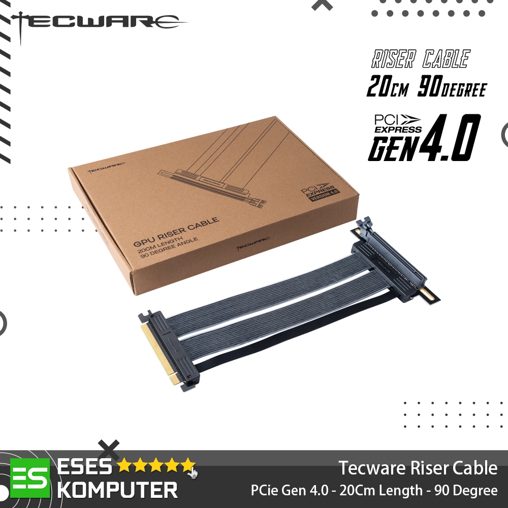Jual Tecware PCie 4.0 Riser Cable 90 Degree 20cm | Ultra Flexible ...