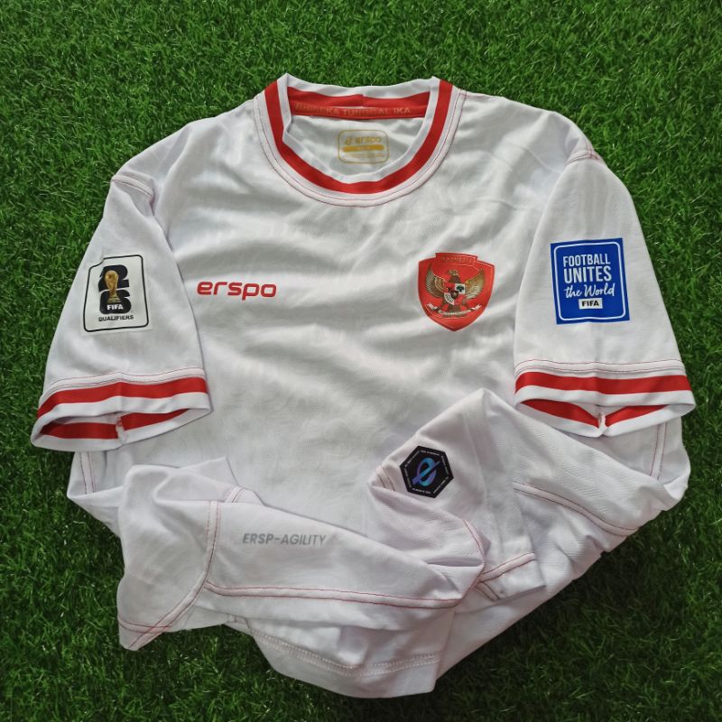 Jual JERSEY BOLA ERSPO TIMNAS INDONESIA AWAY 2024 2025 GRADE ORI OFFICIAL | Shopee Indonesia