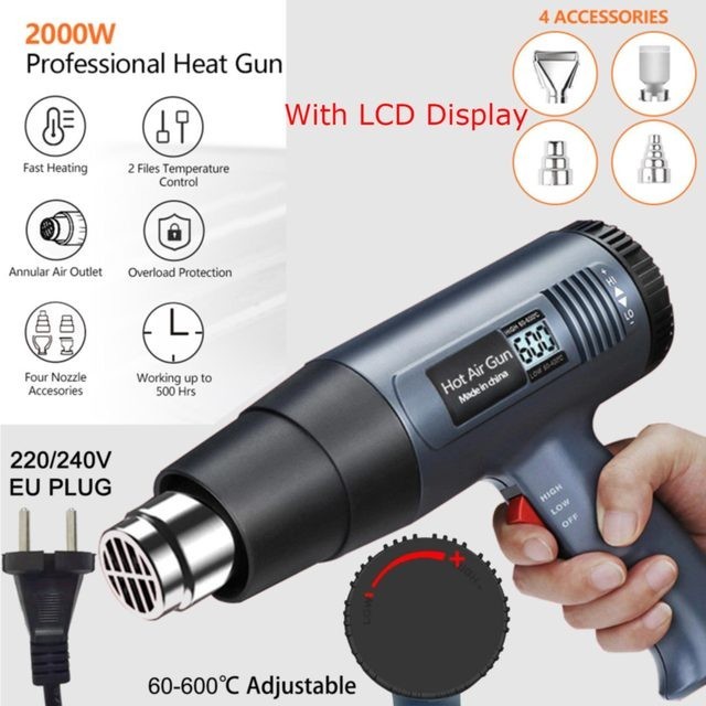 Jual Hot Air Heat Gun Mesin Blower Dryer Alat Pemanas Udara Stiker Kaca ...