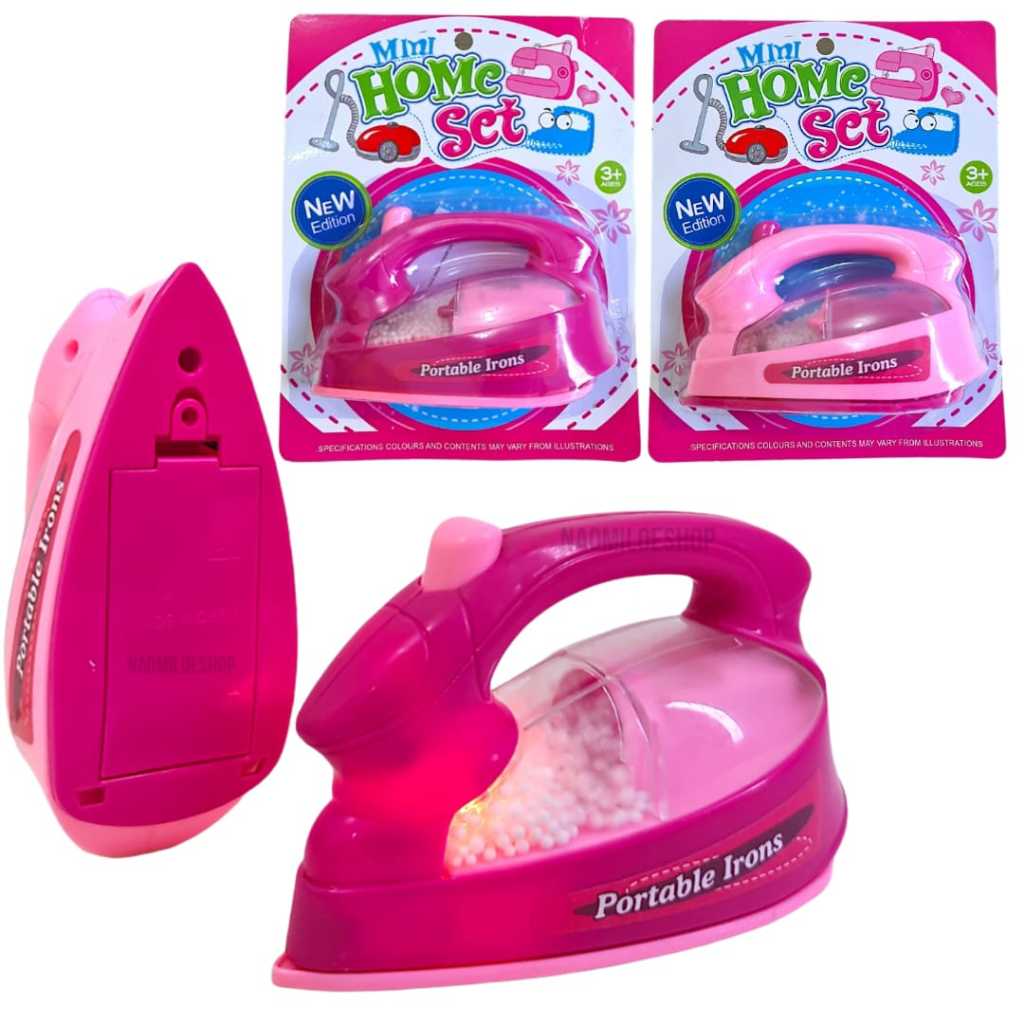 Jual Portable irons mika mainan setrika mika lampu mainan house hold ...