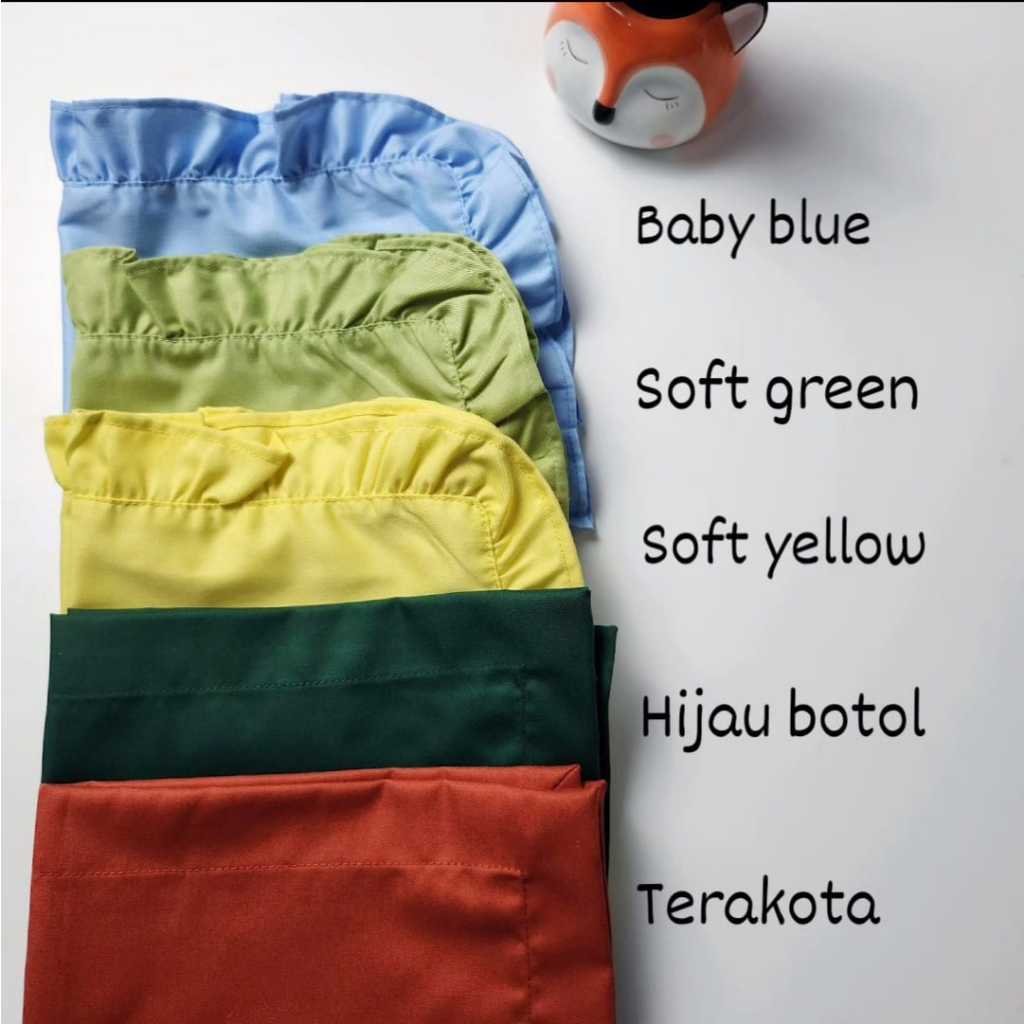 Jual Raunaset Lap Tangan Kain Rimple Warna Soft Kuning, Biru, Hijau ...