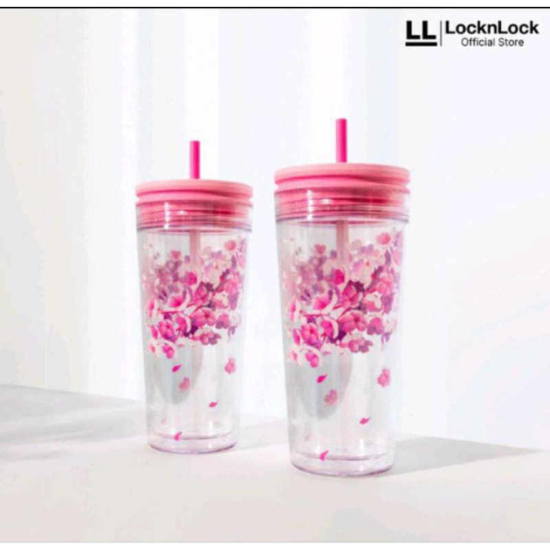 Jual LocknLock Exclusive Bucket Cold Cup 580ml Pink - LocknLock Tumbler ...