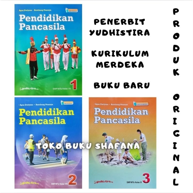 Jual Buku Pendidikan Pancasila Kelas 1 2 3 / 7 8 9 SMP/MTs Yudhistira Kurikulum Merdeka ( KURMER ...