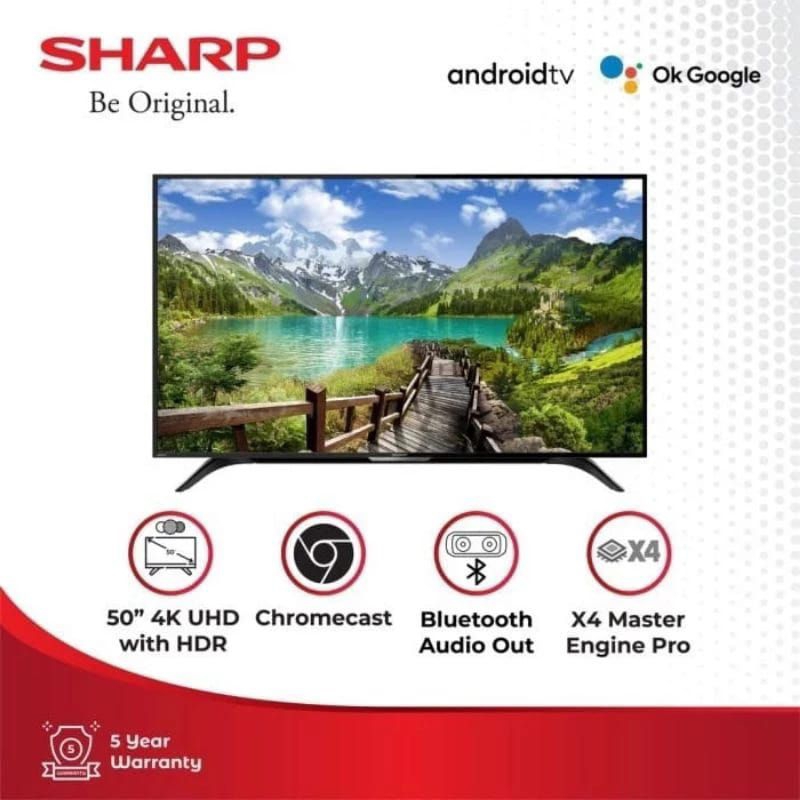Jual Android Google TV LED SHARP aquos 50 inc 4K UHD 4T-C50DK1I ...