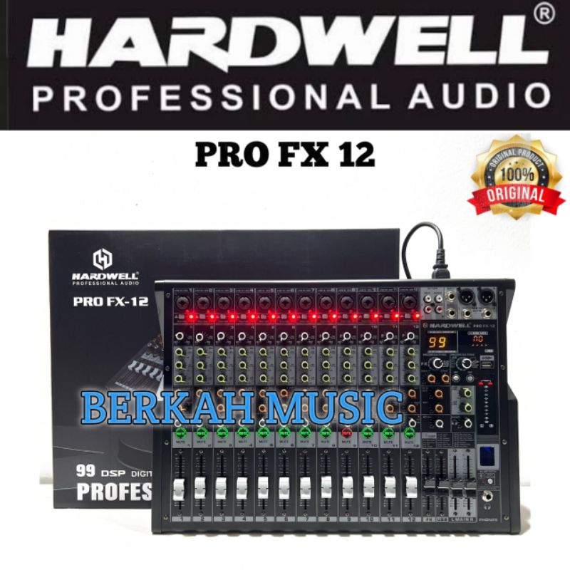 Jual Mixer Hardwell Pro FX 12 Original 12 Channel Bluetooth-Usb ...
