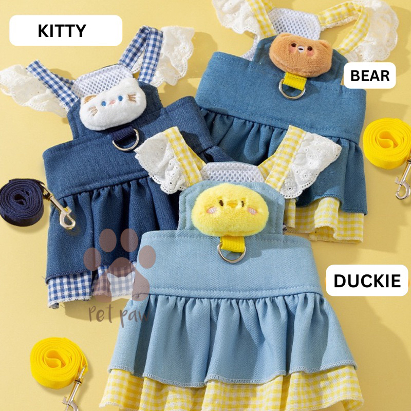 Jual Petpaw Baju Anjing Kucing Zoey Dress Harness Baju Tali Tuntun ...