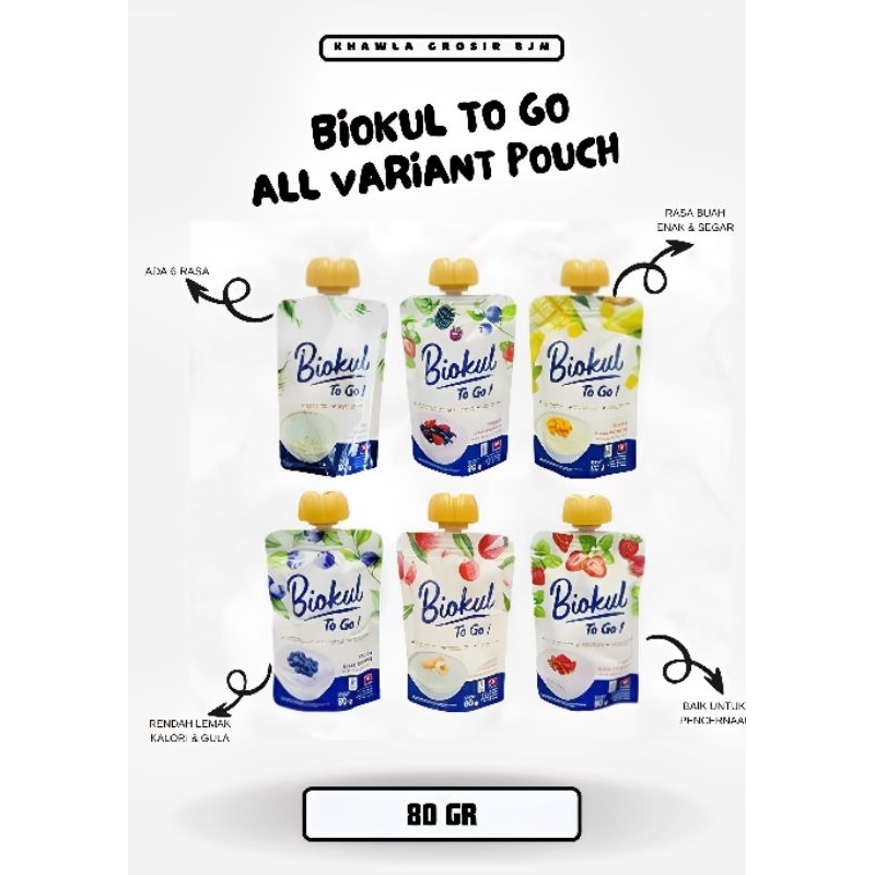 Jual BIOKUL YOGURT TO GO DRINK SEHAT SEGAR POUCH 80 GR ALL VARIAN RASA ...