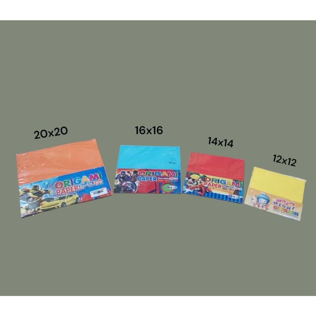 Jual KERTAS ORIGAMI DOUBLE FACE BERBAGAI UKURAN / KERTAS LIPAT ORIGAMI ...