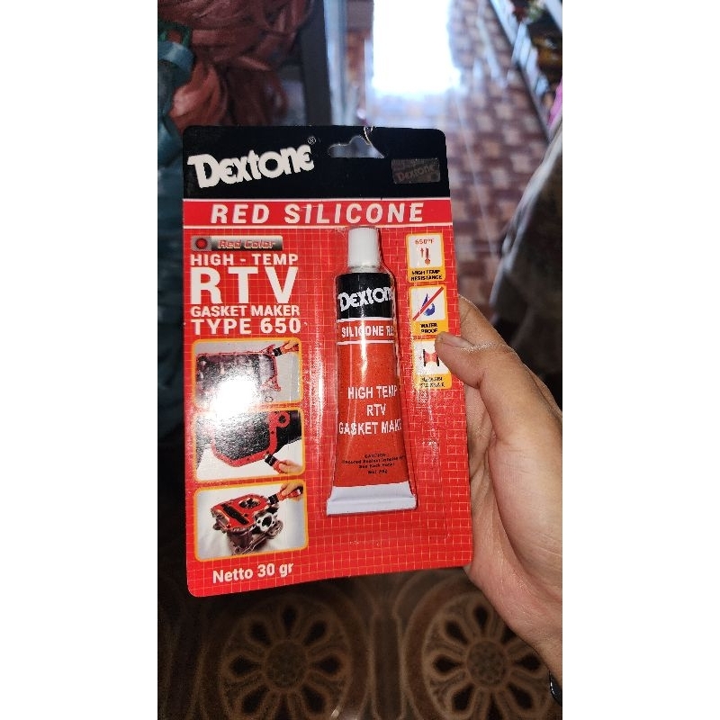 Jual Lem Gasket DEXTON Lem packing kap Lem Red silicon | Shopee Indonesia