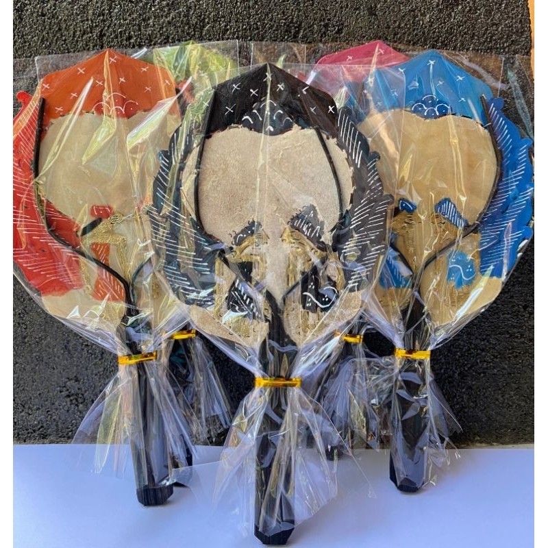 Jual Souvenir Kipas Kulit Motif Wayang | Shopee Indonesia