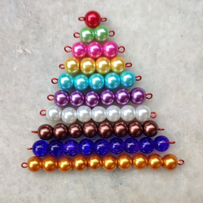 Jual Counting Beads 1-10 Beads Stair - Game Montessori Mainan Anak ...