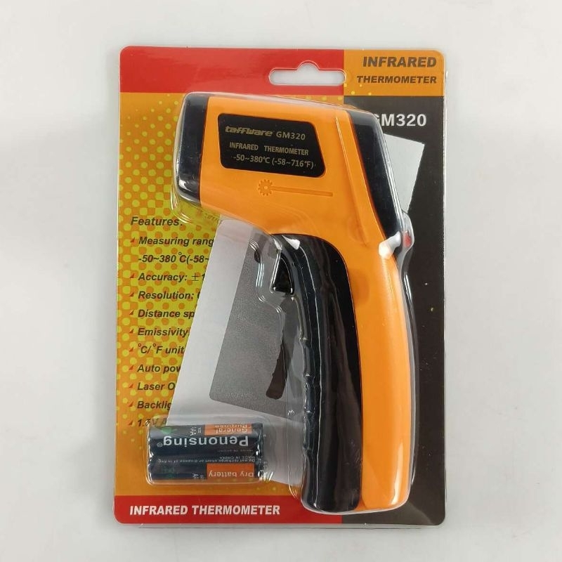Jual termometer laser IR non kontak objek cairan industri kimia daging steak grill thermogun ...