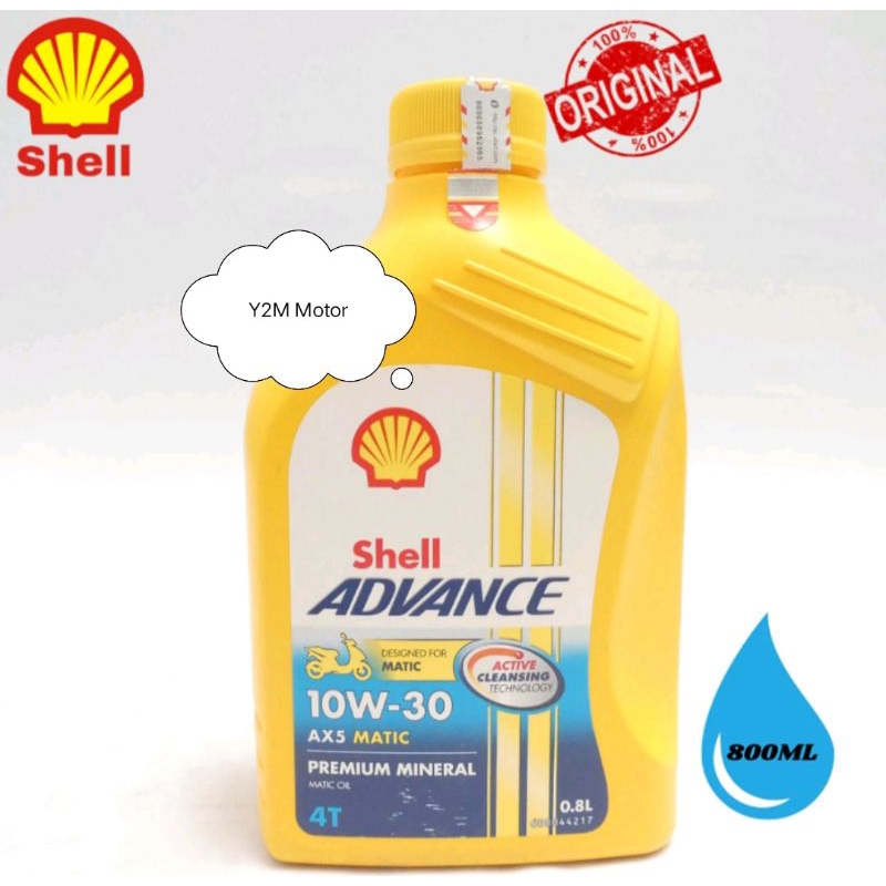 Jual OLI SHELL ADVANCE SCOOTER MATIC AX5 10-30w 800ML for Vario/Scoopy ...