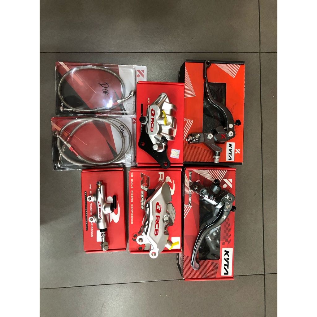 Jual Paketan Master Rem KTC 7nb set kanan kiri kopling + Kaliper RCB 4 4P piston depan belakang ...