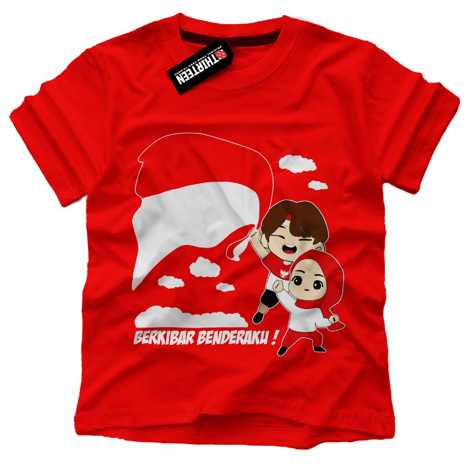 Jual Kaos Kemerdekaan Anak Usia 2-10 Tahun Cotton Combed 30s HUT ...