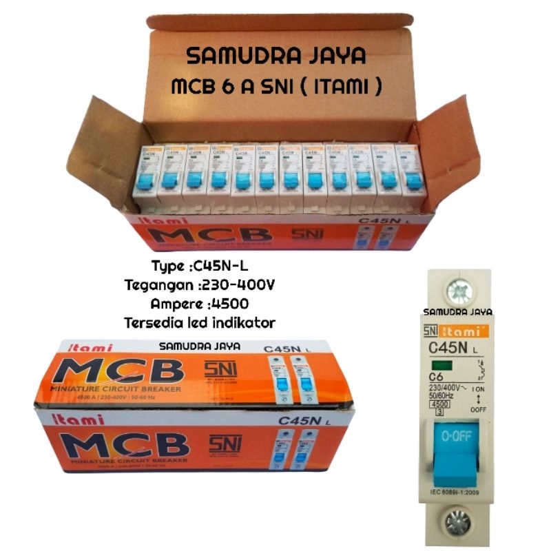Jual MCB 6 AMPER SNI ITAMI | Shopee Indonesia