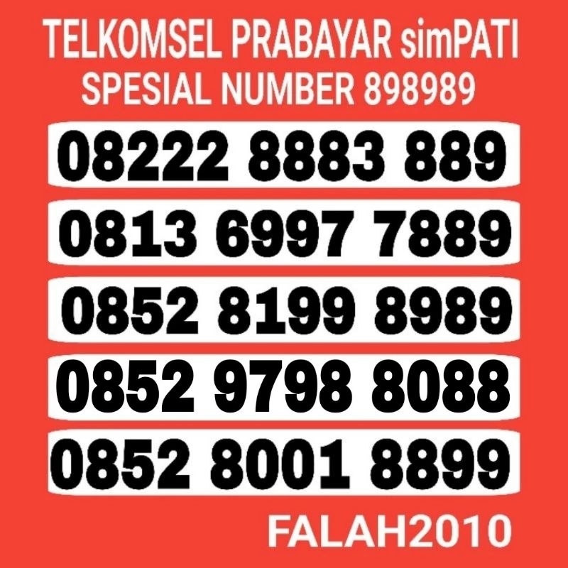 Jual NOMOR CANTIK TELKOMSEL ANGKA BESAR KARTU PERDANA CANTIK TELKOMSEL ...