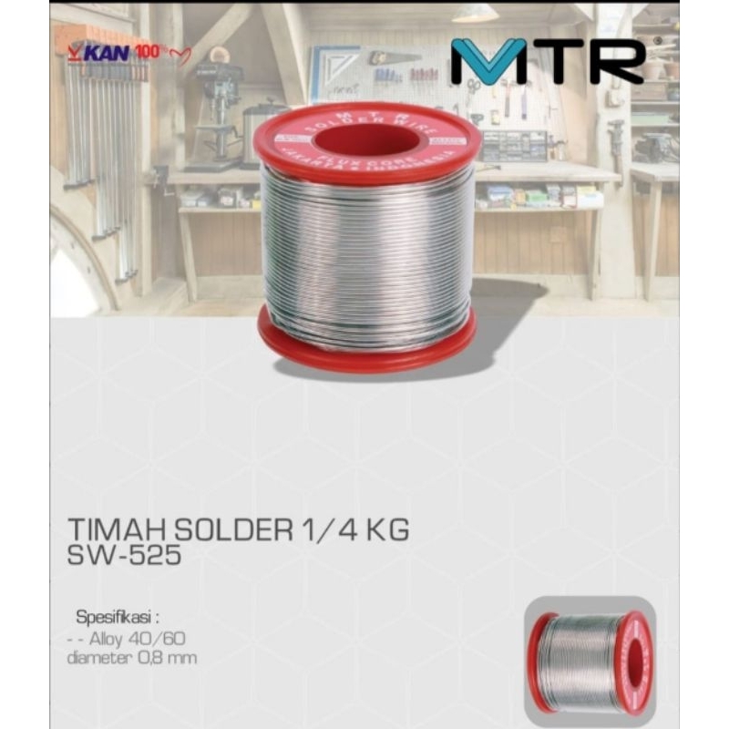 Jual TIMAH MTR 250 gram 60/40 0.8 mm | Shopee Indonesia