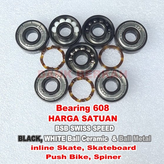 Jual Bearing 608 BSB SWISS SPEED Bearing Inline Skate Skateboard Push Bike Spiner | Shopee Indonesia
