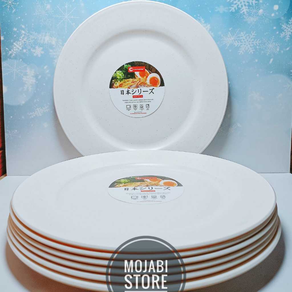Jual PAKET HEMAT 6PCS PIRING MAKAN BULAT CEPER PUTIH DOP 9INCI 26CM ...