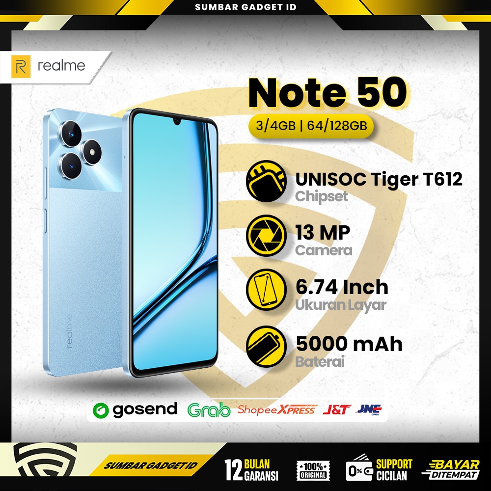 Jual Realme Note 50 3/64 4/64 4/128 Handphone Terbaru Realme Garansi ...
