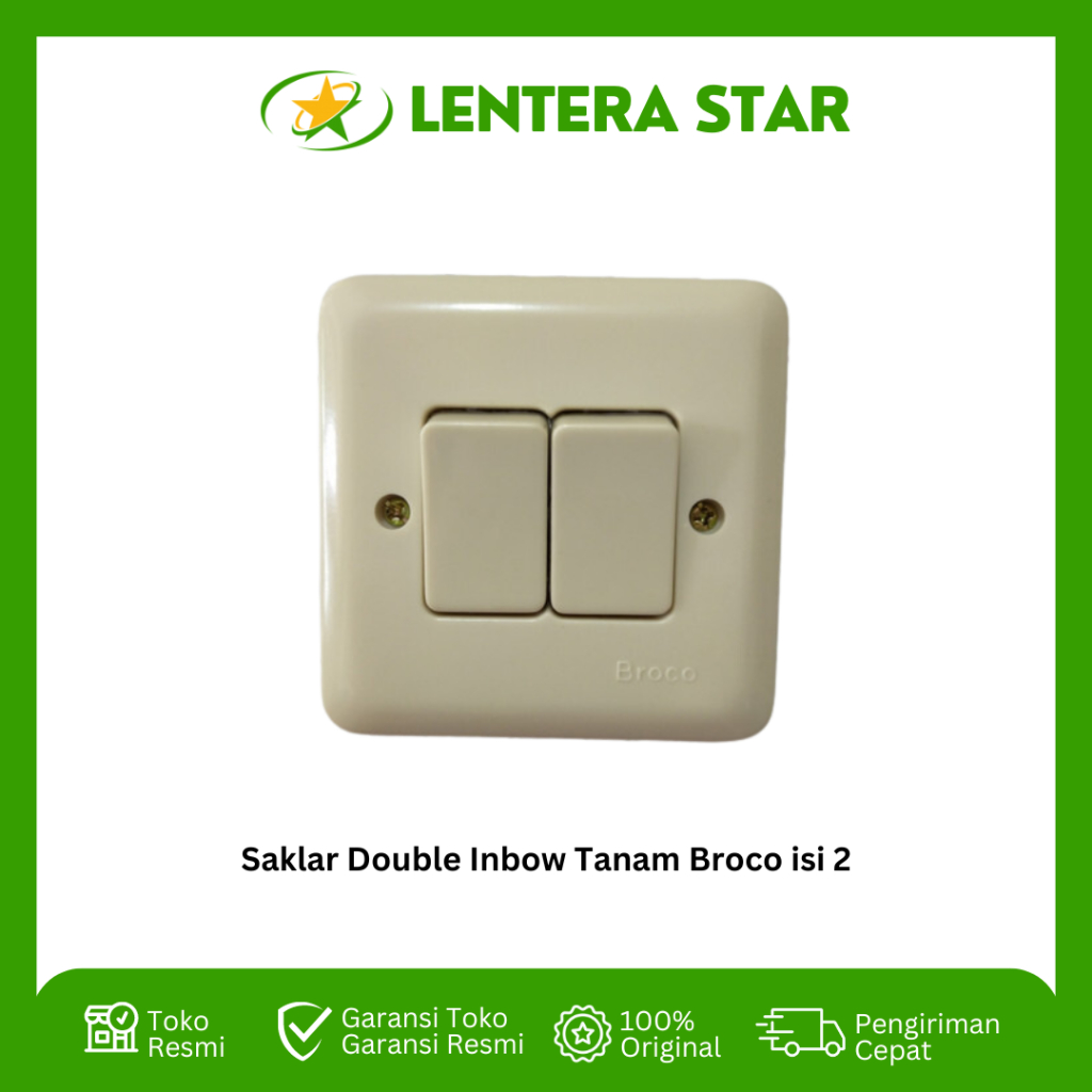 Jual Saklar Double Inbow Tanam Broco isi 2 | Shopee Indonesia