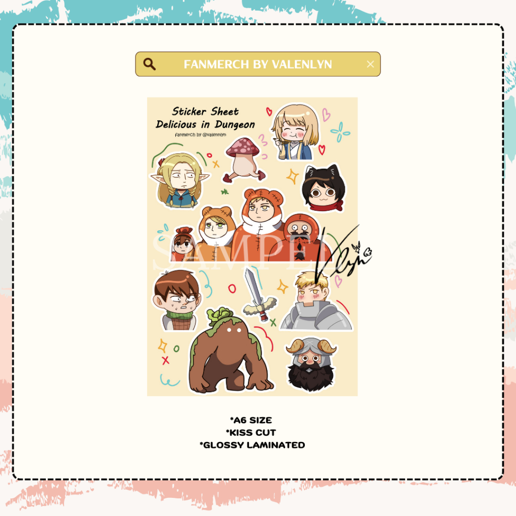 Jual Dungeon Meshi Sticker Sheet | Shopee Indonesia