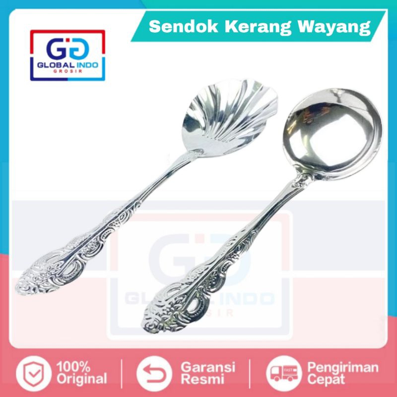 Jual Sendok Kerang Wayang Sendok Sop Sayur Motif Kerang Doll Stainless ...