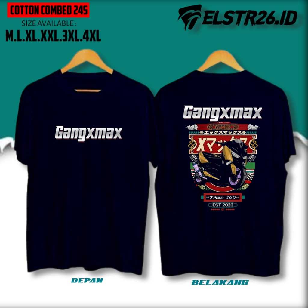 Jual ELSTORE26 Kaos Distro GANXMAX | Baju YAMAHA XMAX Cotton Combed 24s ...