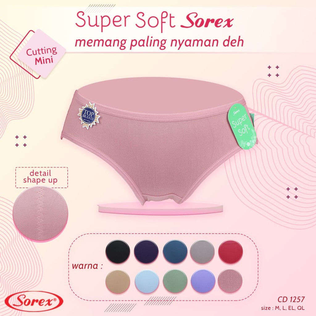 Jual Celana Dalam wanita Lusinan Sorex 1257 Super Soft | Cd Cewek Sorek Cutting Mini Bahan ...