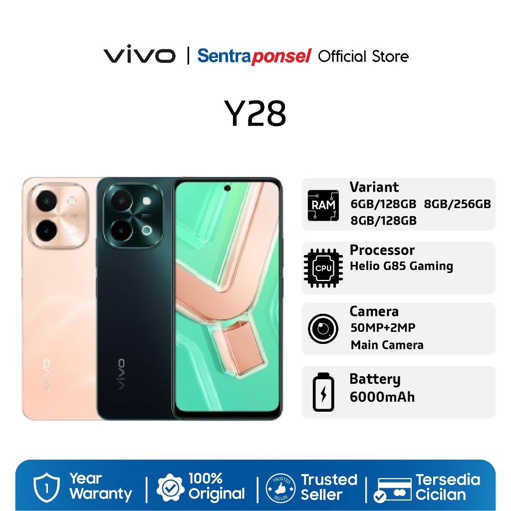 Jual Vivo Y28 4G NFC -Garansi Resmi | Shopee Indonesia