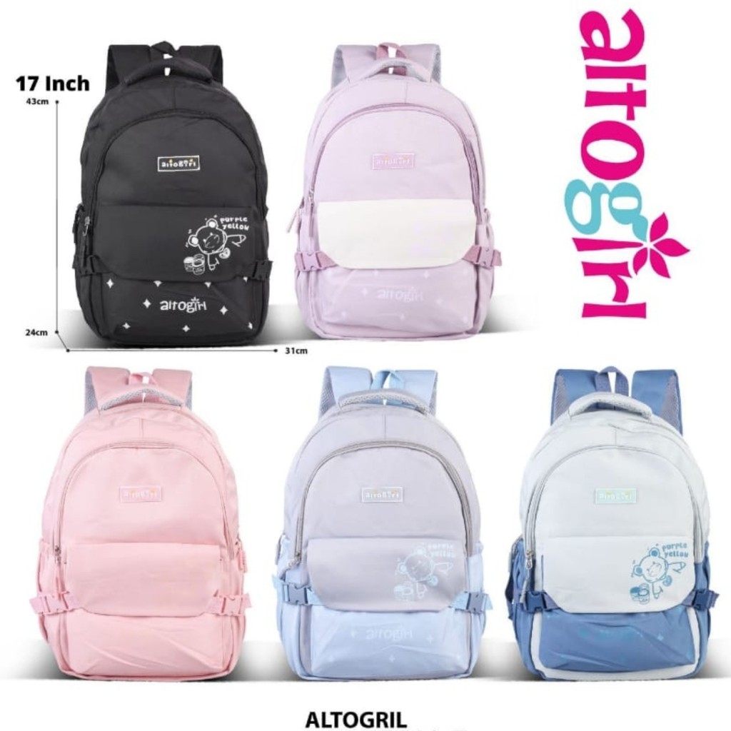 Jual Tas Ransel Backpack Sekolah Anak Perempuan Alto Girl Original Yeppo 77710 | Shopee Indonesia