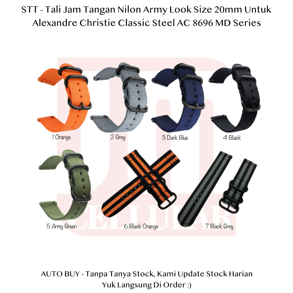 Jual STT 20mm Tali Jam Tangan Alexandre Christie Classic Steel AC 8696 ...