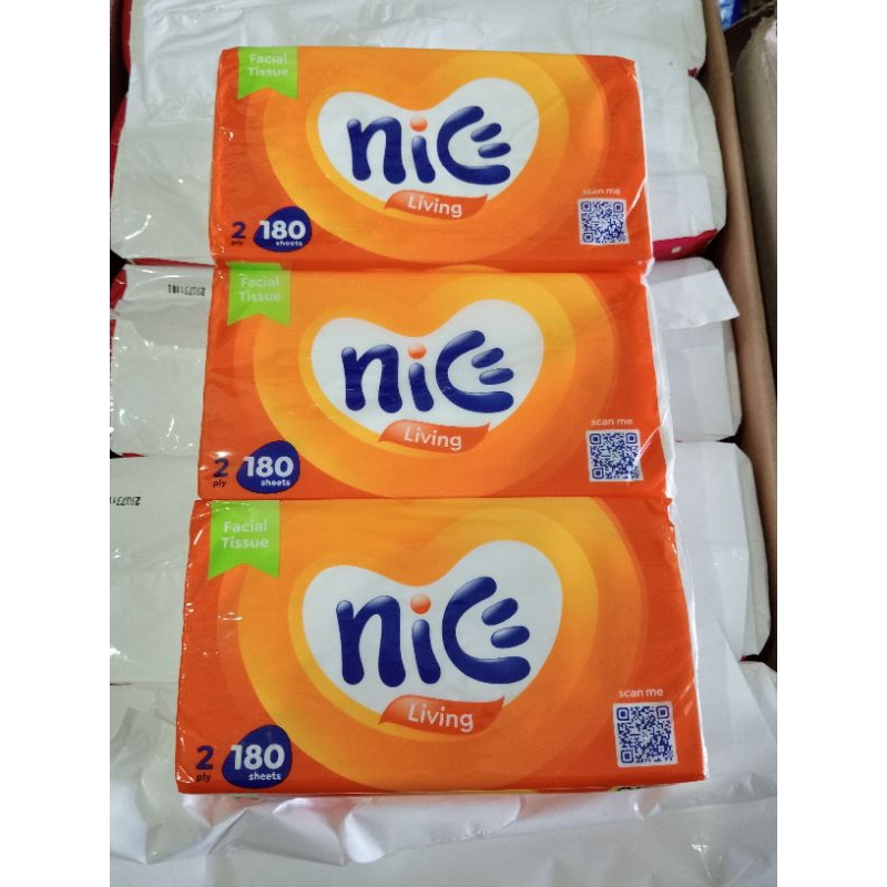 Jual tissue nice facial 2Ply 180 bundling 3 pack (540 sheets) | Shopee ...