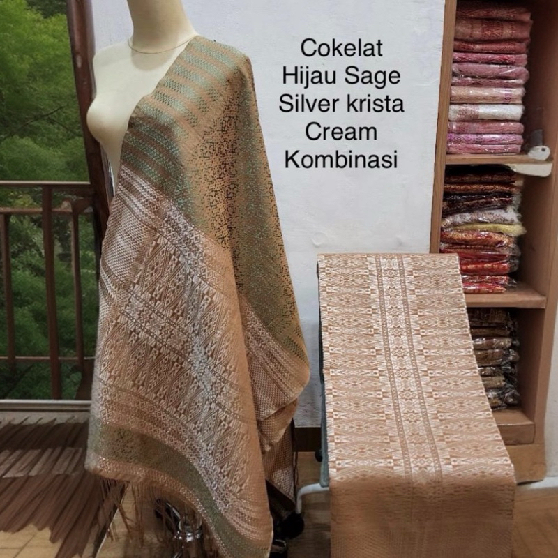 Jual Songket Tumtuman pengantin wanita Tanpa Sambungan Sarung Selendang adat mewah asli tenun ...